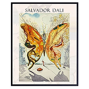 Salvador Dali Wall Art & Decor Print - Gallery Wall Art - Museum Poster - Modern Surrealism Wall Art - Contemporary Wall Art - Butterfly Picture - Living Room, Bedroom - Women, Men, Housewarming Gift