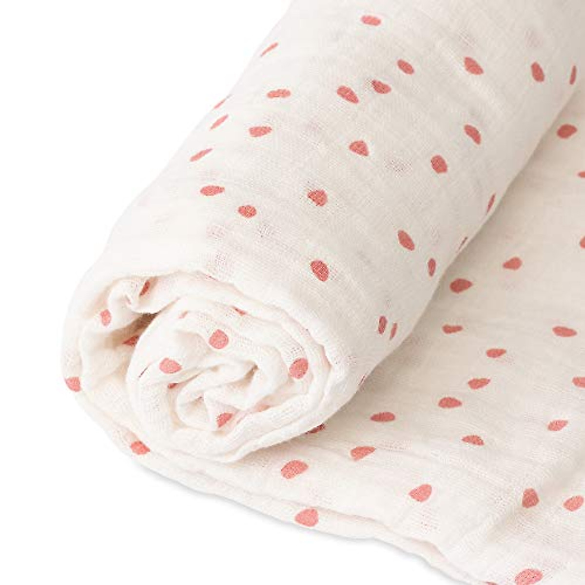 Red Rover Kids Cotton Muslin Swaddle - 47”x 47”- 100% Cotton – Machine Washable – Softer with Every Wash – Playful Designs -Soft, Breathable & Lightweight – Unisex (Cherry Petals)
