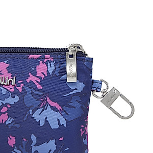 Baggallini womens On the Go Daily RFID Pouch, Navy Garden, One Size US