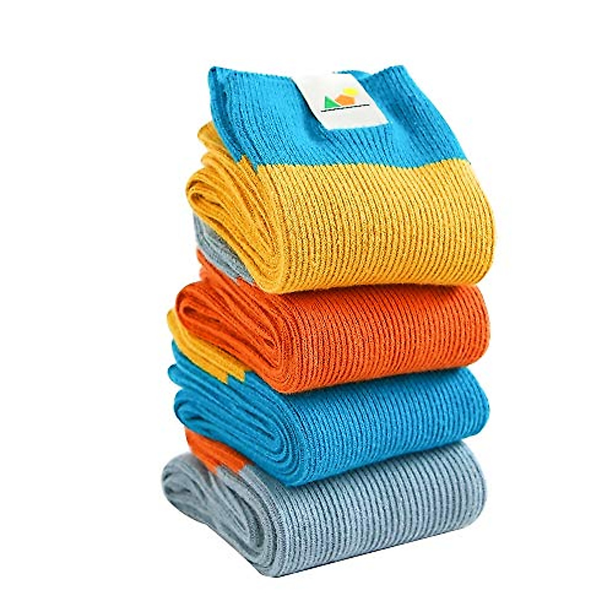 Earth Mode Hemp and Organic Cotton Crew Socks, Stocking stuffer for Christmas, Cozy Socks 4 Pairs with Gift bag