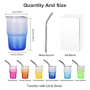 FASTSUB 20 OZ Glitter Sublimation Tumblers 24 Pack and 3 OZ Sublimation Shot Glasses 6 Pack