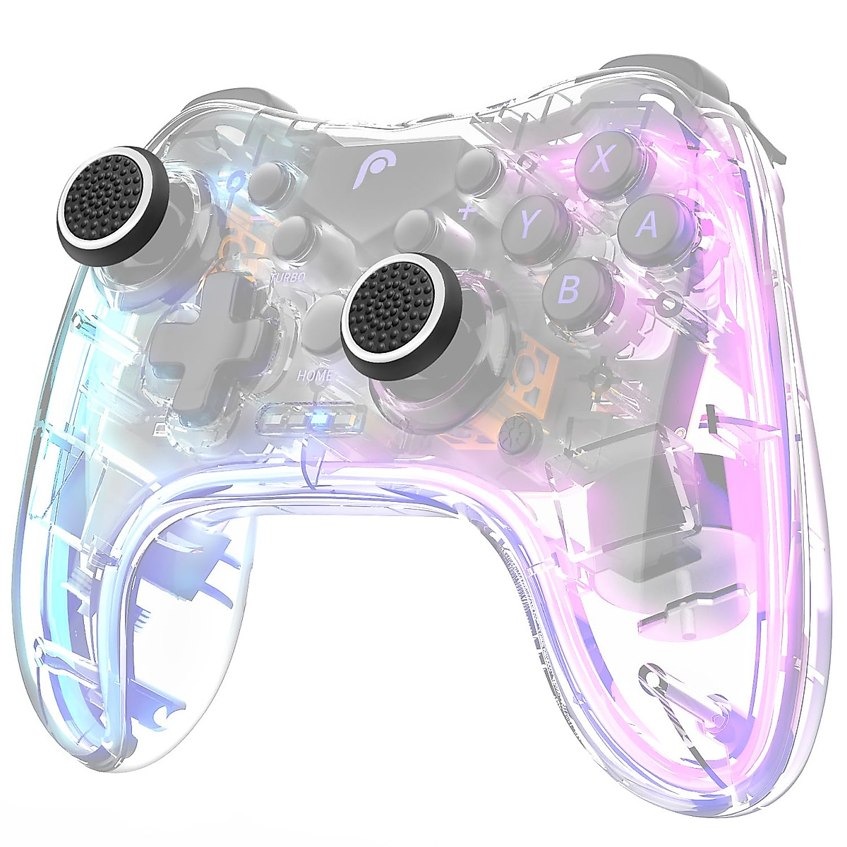 Fosmon (Set of 4) Analog Stick Joystick Controller Performance Thumb Grips Compatible with PS5, PS4, Xbox One, Xbox Series X/S compatible with Nintendo Switch Pro (Black/White)