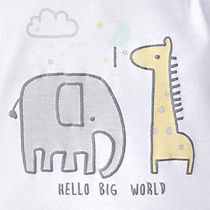 Gerber Unisex Baby 5-Pack Short Sleeve Variety Onesies Bodysuits Elephant Dream 0-3 Months