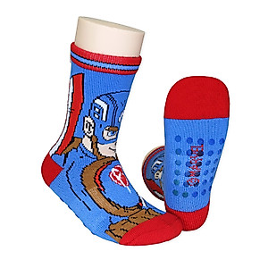 Super Hero Adventures Avengers Boys 6 pack Socks with Grippers (5-7 yrs, Multi)