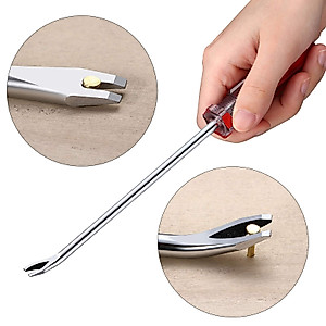 3 Packs Nail Puller Nail Remover Tool Nippers Tack Puller End Cutting Pliers Set 7 Inch Nail Nippers Pliers with 6 Inch Bendable U Tip, V Tip Tack Puller to Remove Nails Jewelry Wire Cutter