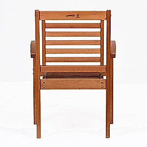 Amazonia Stackable Eucalyptus Chair Light Brown 23Lx25Wx35H