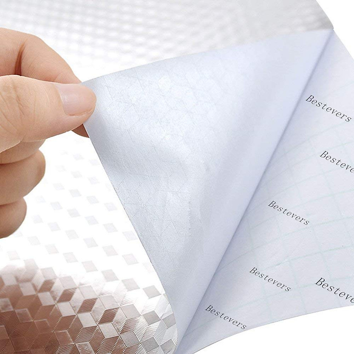 UPREDO Kitchen Stove Backsplash Sticker Waterproof Oilproof Wallpaper Peel Stick Drawer Cabinet Shelf Liners Paper 15.8inch by 9.8ft