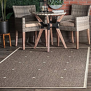 nuLOOM Frontier Glen Check Indoor/Outdoor Area Rug, 5' x 8', Grey