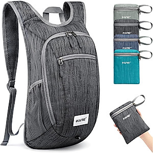 G4Free 10L Hiking Backpack Lightweight Packable Hiking Daypack Small Travel Outdoor Foldable Shoulder Bag(Black)