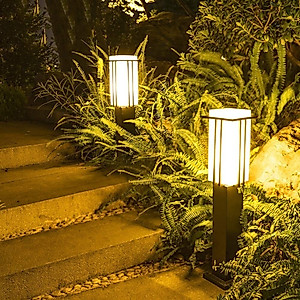 MODEBHD Outdoor Column Light Post Lamp Chinese Lawn Light Garden Light Outdoor Waterproof Garden Villa Street Light Garden Landscape Light Community Grass Lights Traditional Landscape Lighting