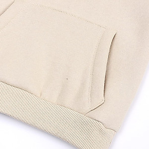 ZFTTZYMX Youth 2Pcs Brushed Fleece Sweatsuit Hooded Pullover Tracksuit Kids Boys Girls Sweatshirt + Pants Outfits Set