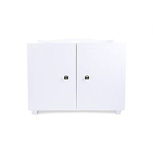 Furhaven Designer Hidden Litter Box Storage Container Cabinet - White, One Size