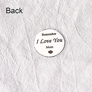 Pocket Hug Token Keychain Gifts for Mom Mother Birthday Mothers Day Gift from Daughter Son Long Distance Relationship Gifts Double Sided Pocket Hug Coin with PU Leather Keychains for Mom Women