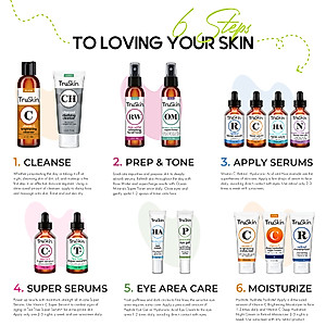 TruSkin Charcoal Cleanser Facial Cleanser – with Activated Charcoal, Reishi Mushroom and Ylang Ylang Blossom – Skin Care Made to Balance, Detoxify, and Cleanse Deeply, 4 fl oz