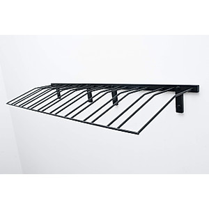 VintageView W Series - Presentation Row Wall Mounted Wine Rack (9 Bottles, Satin Black) Stylish Modern Wine Storage with Label Forward Design