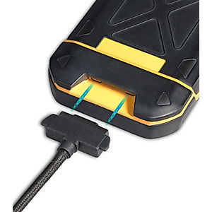 Charger for Sonim XP5/XP6/XP7, Nakedcellphone Brand Black [Rugged Braided] USB Charge/Sync Cable Cord [with Magnetic Contacts] for XP5700, XP6700, XP7700 Phones