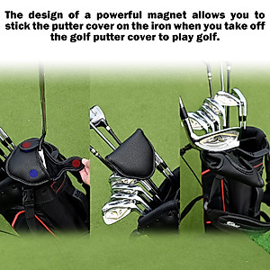 Big Teeth Mallet Putter Headcover Mallet Putter Cover, Putter Cover Mallet Putter Cover Magnetic, Center Shaft Putter Headcover Fits Odyssey 2 Ball Series Putters