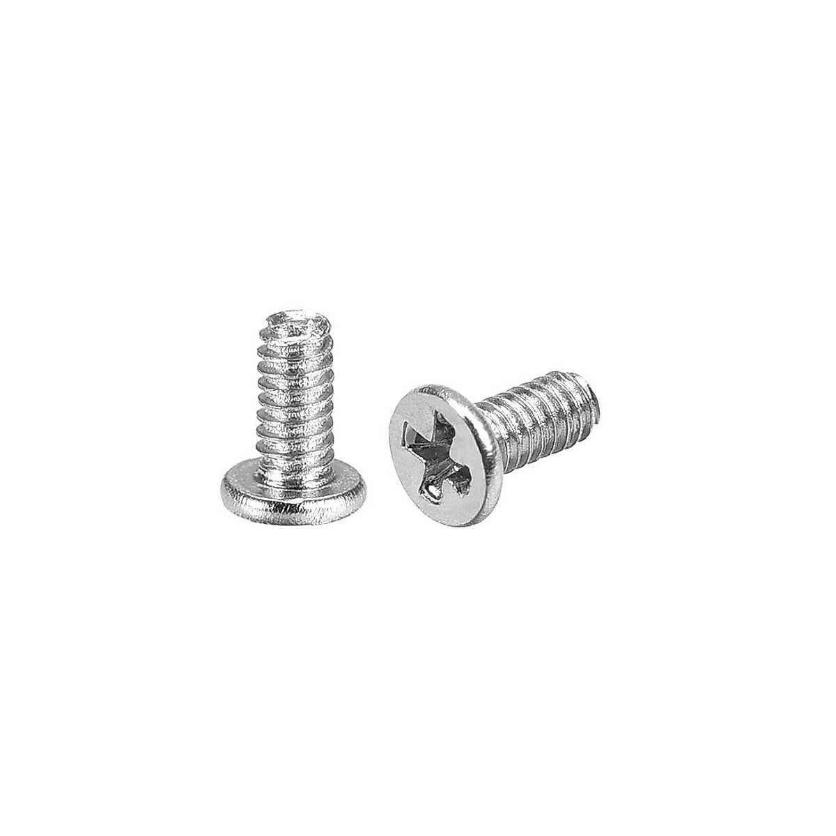 uxcell M1.4x3mm Phillips Screw Fastener Silver Tone 2.5mm Dia Screw Head for Laptop PC TV Fan Switch 100pcs