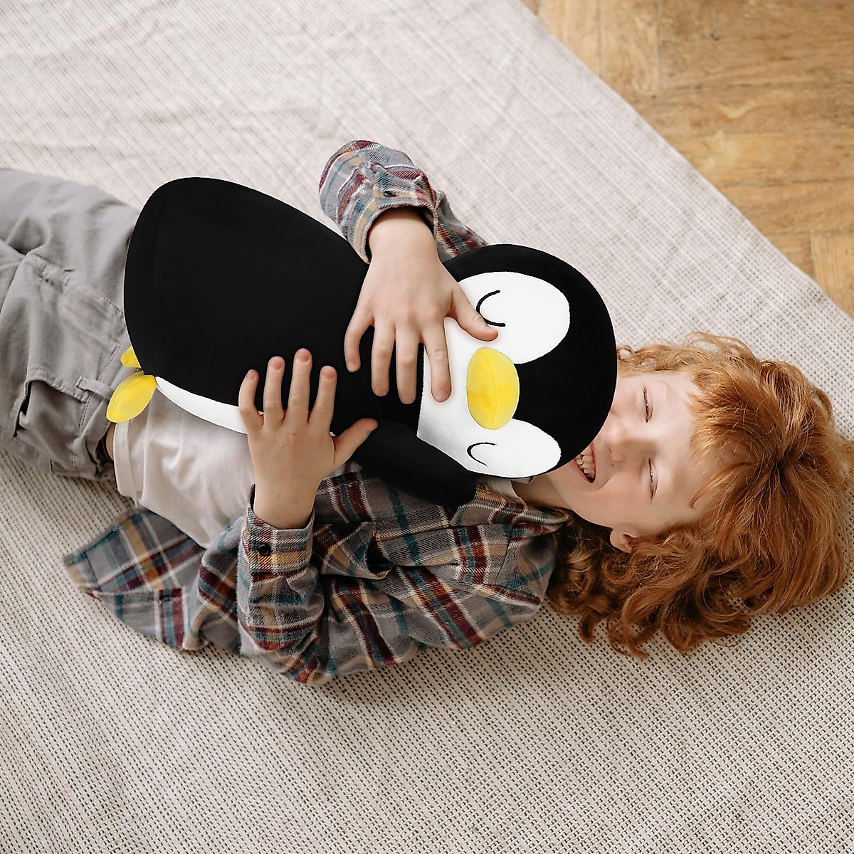 Achwishap Penguin Plush,Soft Penguin Stuffed Animal Plush Toys,Cute Plushies Stuffed Penguin,Kawaii Plush Penguin Pillow,Black Penguin Body Pillow Gifts for Kids Adults Birthday(Penguin,14”)