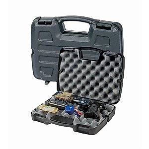 Plano Gun Guard SE Series Single Scoped Pistol Case with Padlock Tabs and Protective Foam Padding, Black, Hard Pistol Case with Steel Hinge Pins