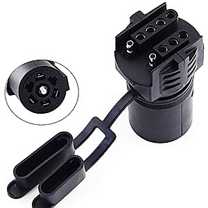 Trailer Plug Adapters 7 Pin to 4 and 5 Flat Blade Trailer Connector for Trailer Tow Hitch, Weatherproof