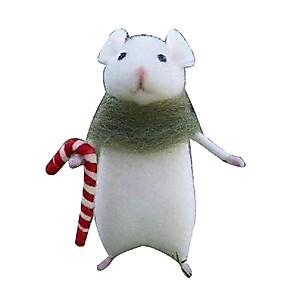 Festive Felt Mouse Halloween Ornament Handmade Needle Felting Mouse Dolls For Christmas Party Festival Home Decor Cute Felted Animals Ornament For Home