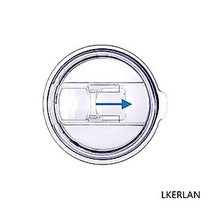LKERLAN Slide Lid Compatible with Yeti Rambler Tumbler - 2 Pack - Splash Proof - Ideal for Straws - Perfect Replacement… (Upgrade)