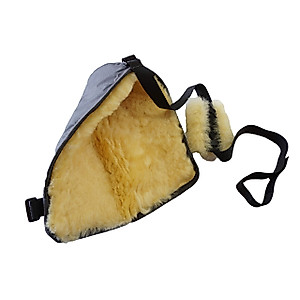 MILABERT Genuine Sheepskin Elbow Protector | Wool Elbow Protector | Elbow Injury Support | Natural Healing | Elbow Support | One Size Unisex