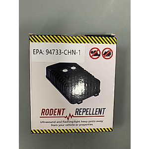 2 Pack Car Rodent Repellent Under Hood,Rodent Deterrent for Cars,Rat Repellent for Car to Keep Rodents Out of Car,Battery Operated Squirrel Repellent Rodent Repellent for Car Engines RV Garage