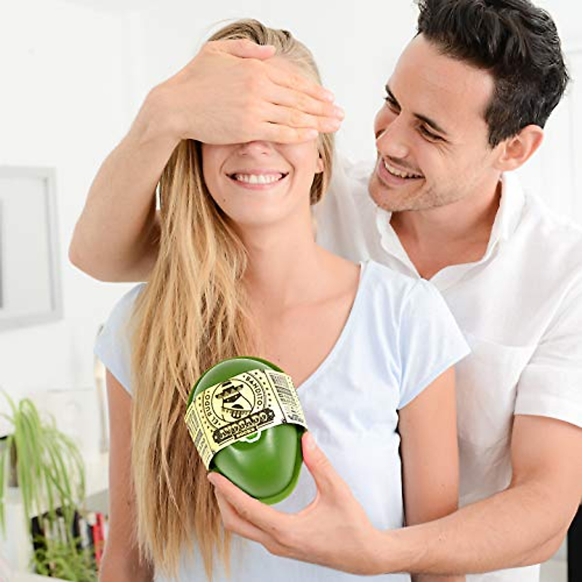 Clover Company Fun Novelty Sock - Avocado Saver - Gift for Teenage Girls, Boys, Men, Women - Birthday, Stocking Stuffer, Secret Santa, Cute Cool Fun Weird Stuff, Yellow, One Size