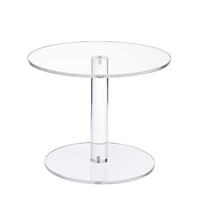 KVMORZE Acrylic Cake Stand, Clear Round Cupcake Stands for Dessert Table, Dessert Cupcake Pastry Candy Display Riser for Wedding, Event, Party, Cake Holder for Cupcake Dessert Cake Pizza (7.8in)