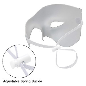 Half Face Men's Phantom Of The Opera Vintage Design Venetian Carnival Masquerade Mask (White)