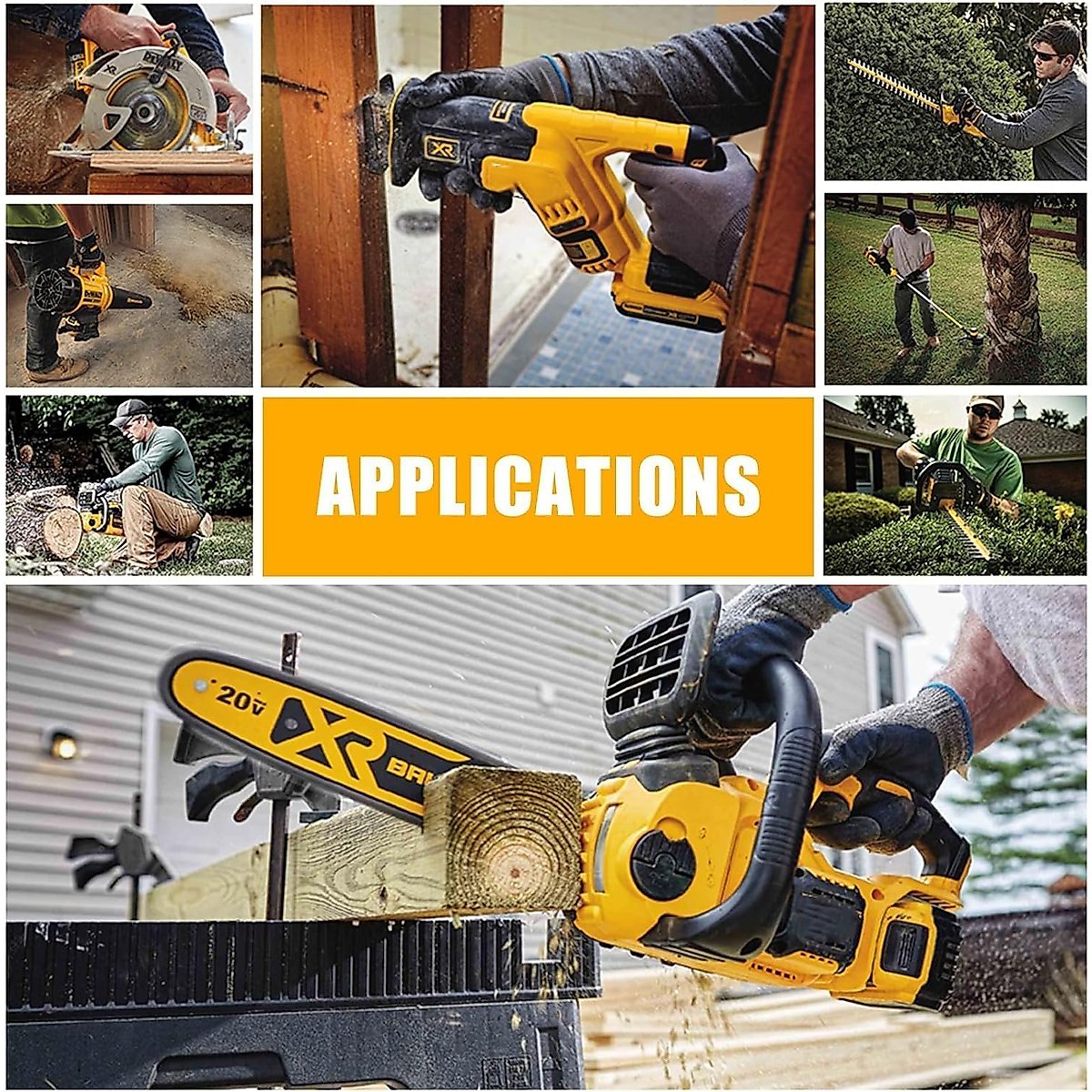JUNWOOD 2Pack 8.0Ah Lithium Replacement for Dewalt 20V Battery Max XR Cordless Tools DCB180 DCB205 DCB206 DCB206-2 DCB200 DCB204 DCB204BT-2 DCB203 DCB201 DCB207