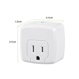 HBN Smart Plug Mini 15A, WiFi Smart Outlet Works with Alexa, Google Home Assistant, Remote Control with Timer Function, No Hub Required, ETL Certified, 2.4G WiFi Only, 4-Pack