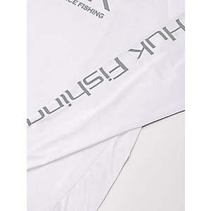 HUK Men's Pursuit Vented Long Sleeve Shirt | Long Sleeve Performance Fishing Shirt With +30 UPF Sun Protection, White, 3X-Large