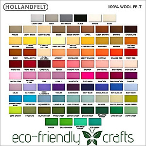 Holland Felt - 100% Merino Wool Felt - Neutrals and Browns - 1mm Thick - 20cm x 30cm Single Sheet (Beige Brown-35, 20cm x 30cm)