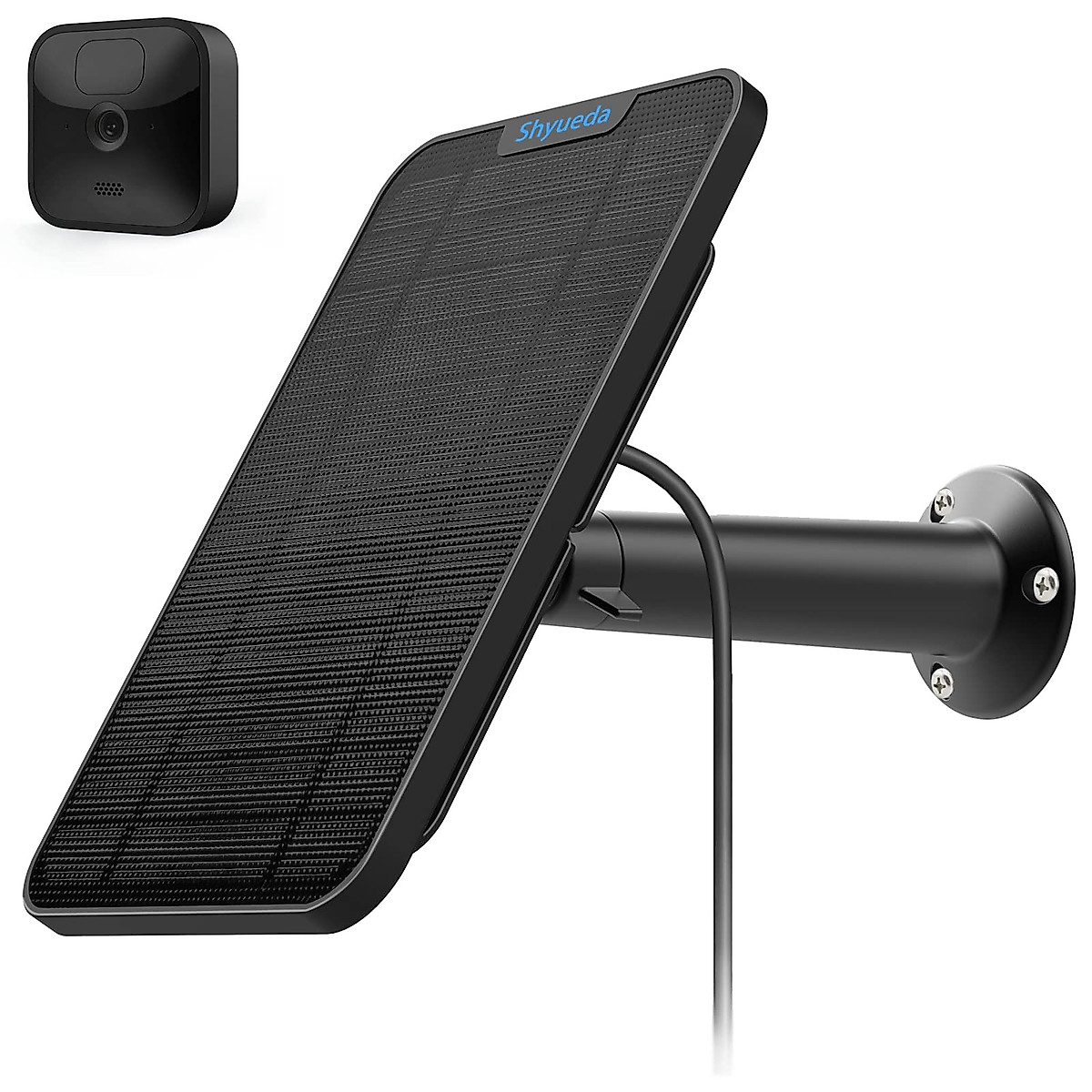4W Solar Panel Charging Compatible with Blink Outdoor(3rd Gen)/xt xt2 Camera, with 13.1ft Waterproof Charging Cable, IP65 Weatherproof,Includes Secure Wall Mount(1-Pack)
