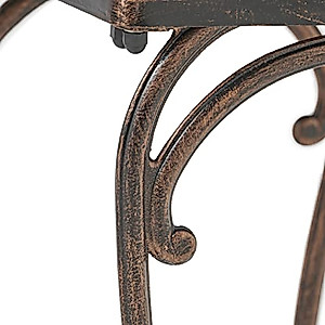 Christopher Knight Home Mckinley Outdoor Cast End Tables, 2-Pcs Set, Shiny Copper