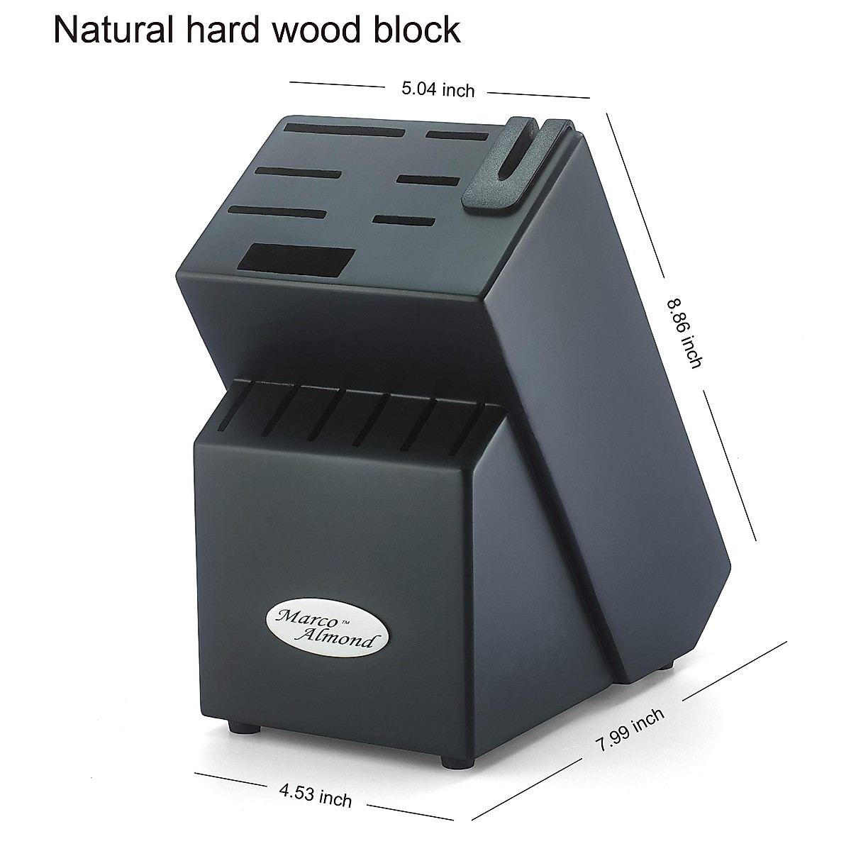 Marco Almond KYA24B 14 Piece Kitchen Stainless Steel Knife Set with Built-in Knife Sharpener + Marco Almond MA62 Cheese Graters Set of 2