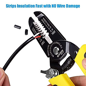 ZUZUAN 2-Pack 10-22 AWG Wire Stripper, Wire Cutter, Gauge Stripper, Wire Stripping Tool and Multifunctional Hand Tool，Professional Handle Design And Refined Craftsmanship.