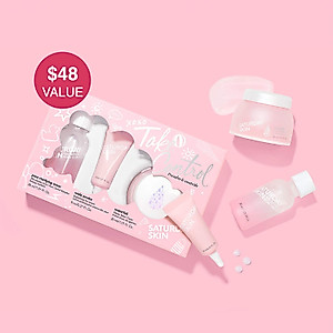 Saturday Skin 3-Piece Skin Care Set - Pore Clarifying Toner, Brightening Eye Cream, Waterfall Glacier Water Cream for Daily Cleansing Refreshing Skin Care Kits for Women & Men