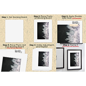 Golden State Art, 16x20 Picture Mat Matte Backerboards for Framing. Pack Contains 50 Backing Boards (White, 50 Pack)