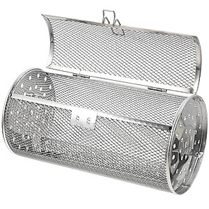 SHERCHPRY Rotisserie Grill Roaster Drum, Air Fryer Oven Basket, Stainless Steel Oven Rack, Rotisserie Basket for Peanut Dried Nut Coffee Beans BBQ