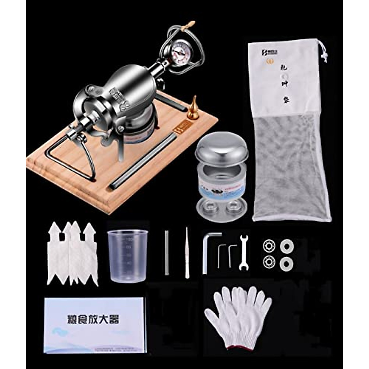 Hand Popcorn Maker 260ml Retro Nostalgic Mini Popcorn Maker Small 304 Stainless Steel Pellet Amplifier Old Fashioned Home Mini Popcorn Popper