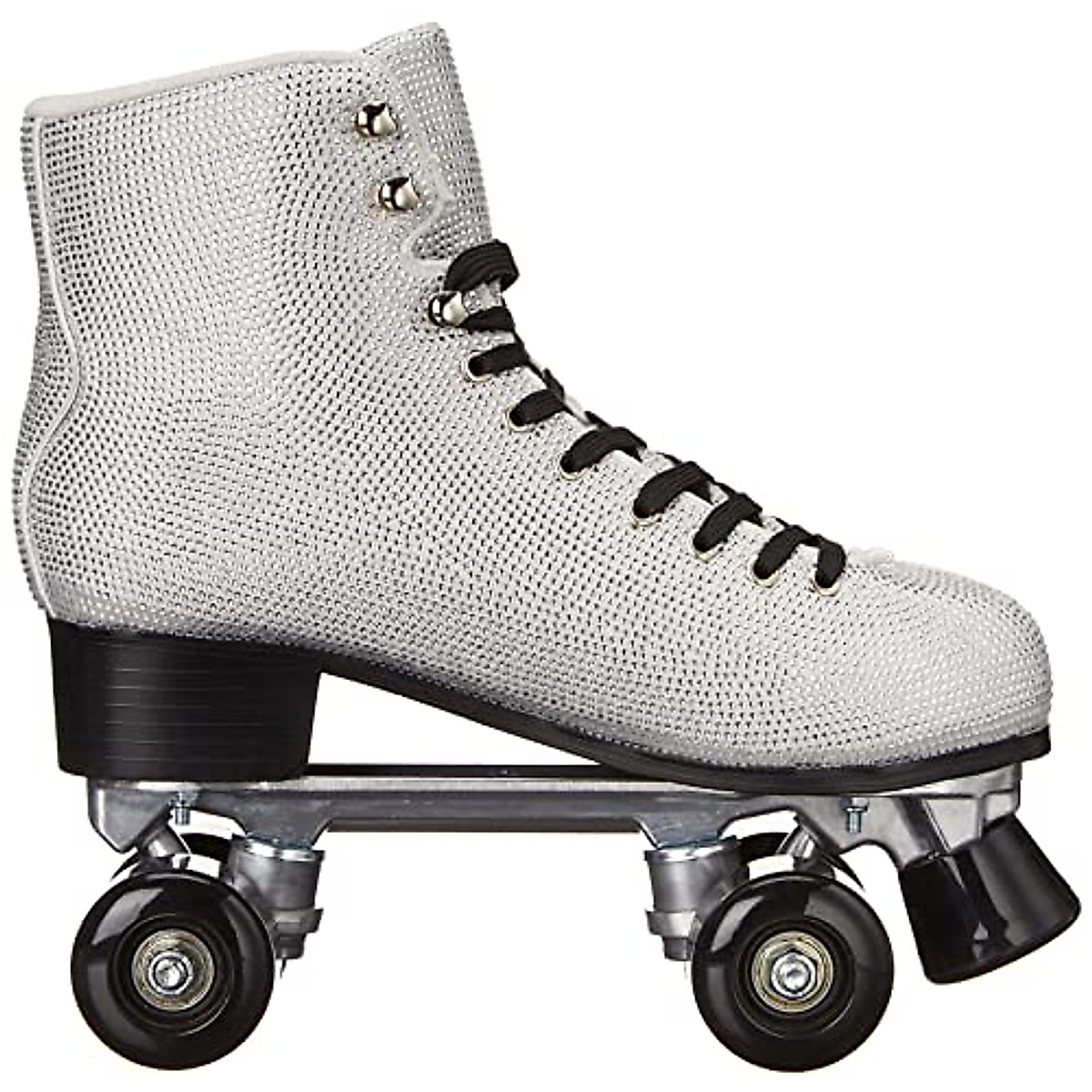 YOKI Women's Classic High-top Rink Roller Skates for Beginners Indoor/Outdoor use Bling Size 9