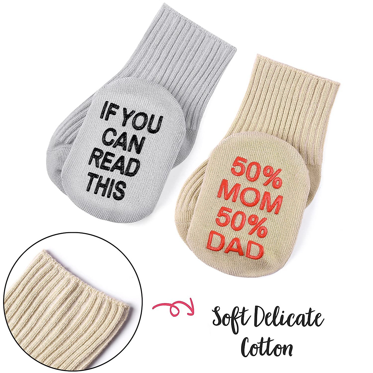 Pregnancy Gifts for First Time Moms – Mom and Dad Est 2023 11 oz Mug Set with Romper (0-3 Months) and Baby Socks ​- Top New Parents Gifts for Mom and Dad to Be