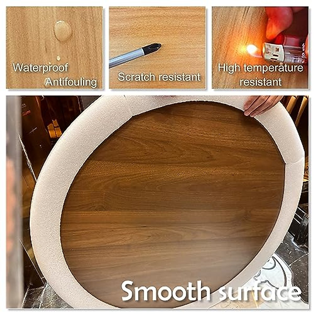 Lazy Susan Turntable For Dining Table, 20~39 Inch Tabletop Serving Tray, Wooden Rotating Plate, 360° Smooth Rotation RoundRotating Board, With ABS Silent Bearing