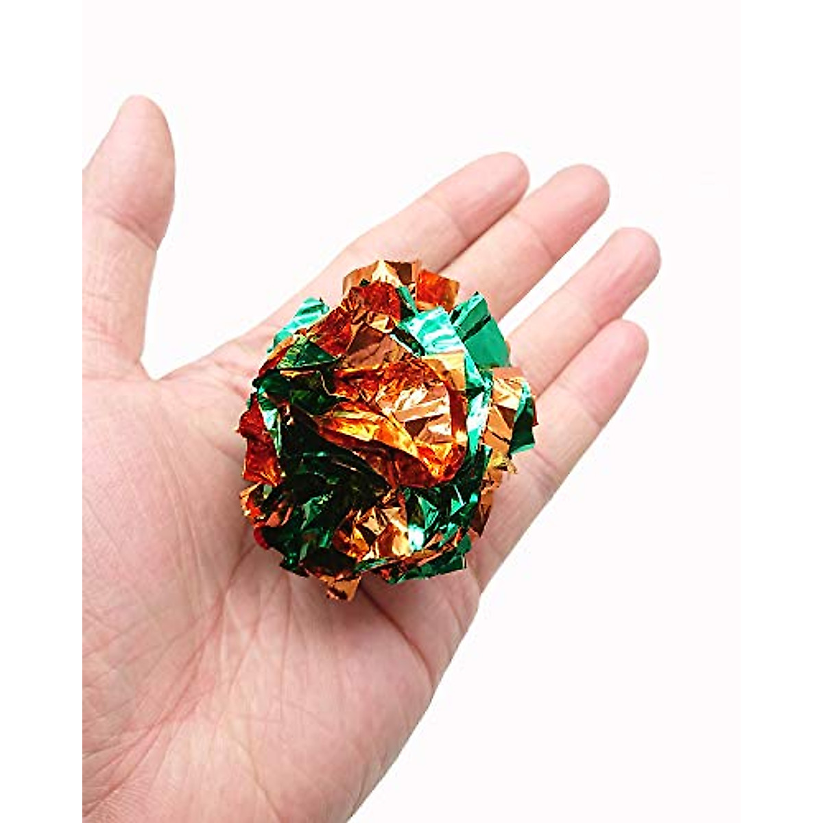 16 Pack Mylar Crinkle Balls for Cats, Crinkle Balls Cat Toys