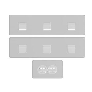 RTOGM 3pcs Replacement Adhesives Shower Shelves, Asin: B0BD52JVP2, 2pcs Long Adhesive for Shower Shelves & 1pc Short Adhesive for Soap Holder