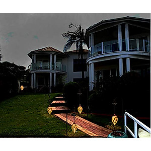 AceGizmo [2 Pack] Hanging Solar Lantern. Metal Lamp is Waterproof for Outdoor Hanging Decor. LED Solar Light